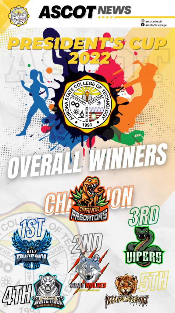 It's a gold for Orange Predators - first President's Cup overall ...