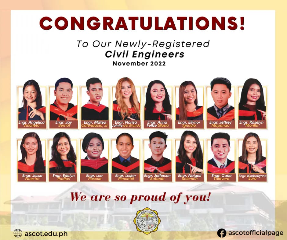Congratulations to our Newly-Licensed Civil Engineers! - Aurora State College of Technology