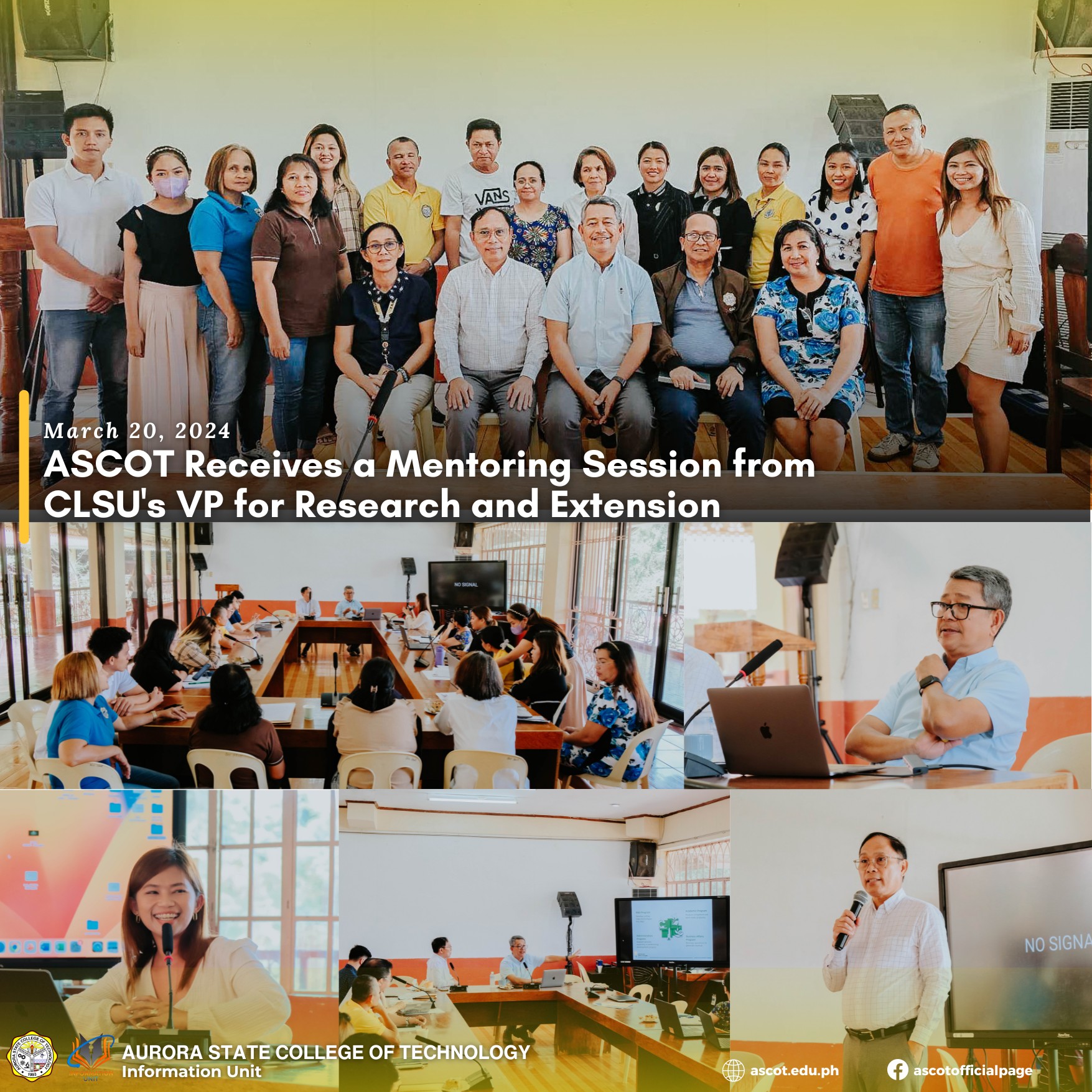 ASCOT Receives a Mentoring Session from CLSU's VP for Research and ...