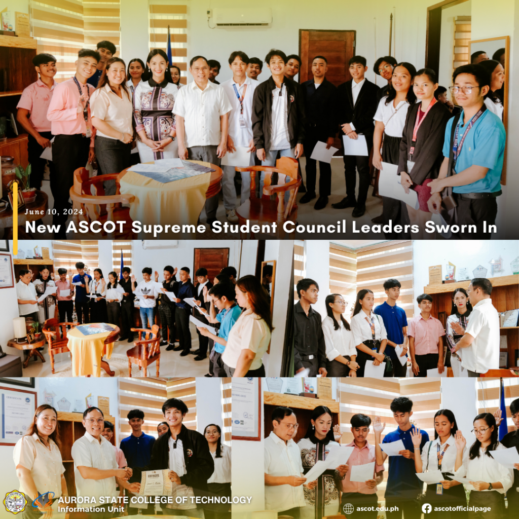 New ASCOT Supreme Student Council Leaders Sworn In - Aurora State ...